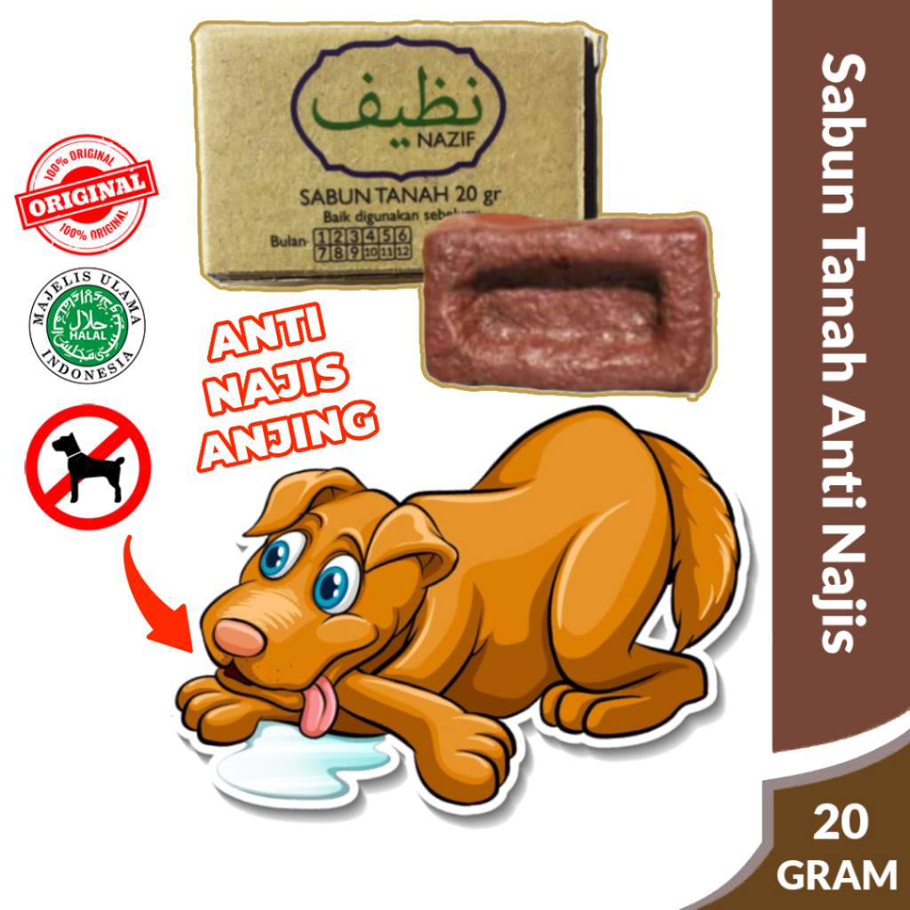 Jual Sabun Tanah Thaharah NAZIF Penghilang Najis Anjing Toharoh ...