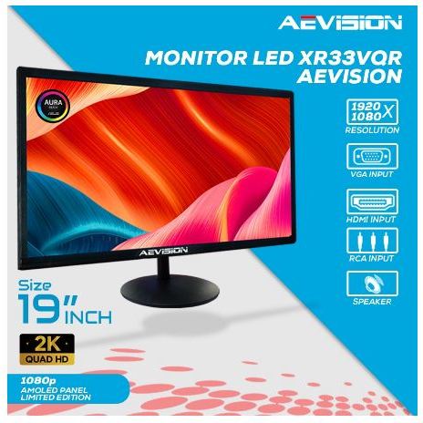 Jual MONITOR LED AEVISION / AE VISION 19 INCH HDMI-VGA -USB PORT ...