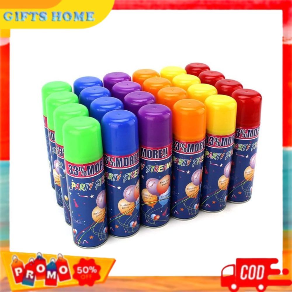 Jual String Spray Warna Warni / Snow Spray Putih / Crazy String ...