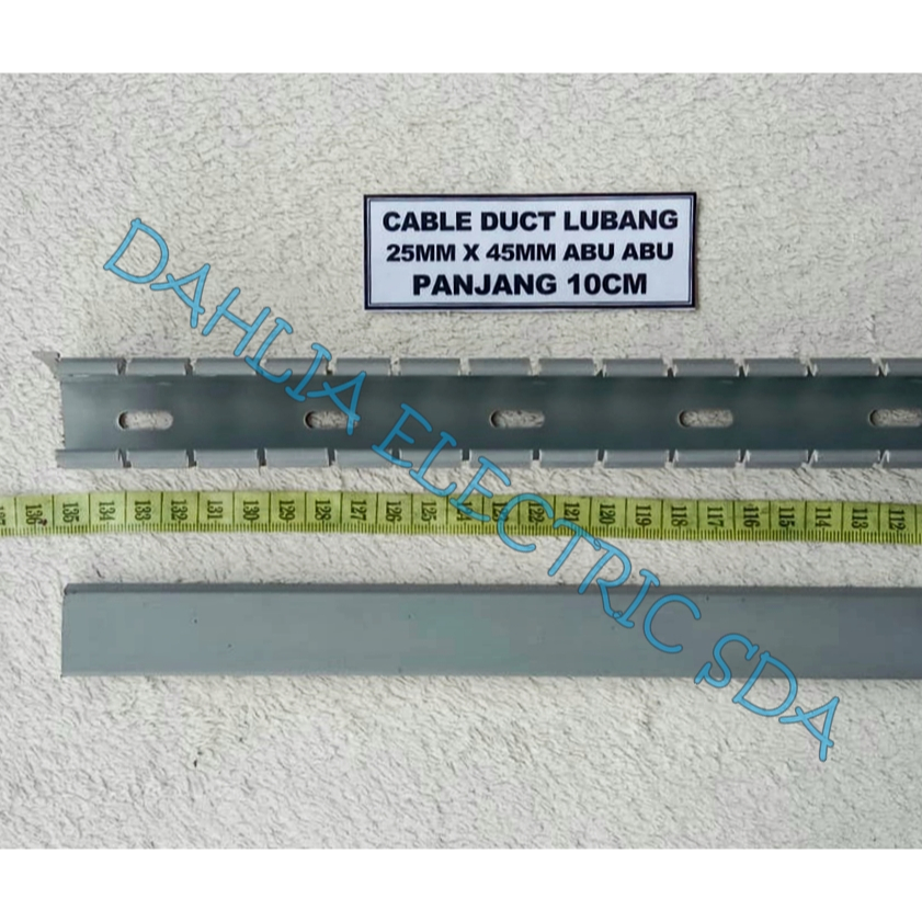 Jual KABEL DUCT/CABLE DUCT LUBANG 25MM X 45MM ABU-ABU HARGA PER 10 CM ...
