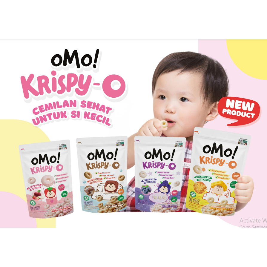 Jual OMO! Krispy O Healthy Snack For Kids Camilan Bayi Omo | Shopee ...