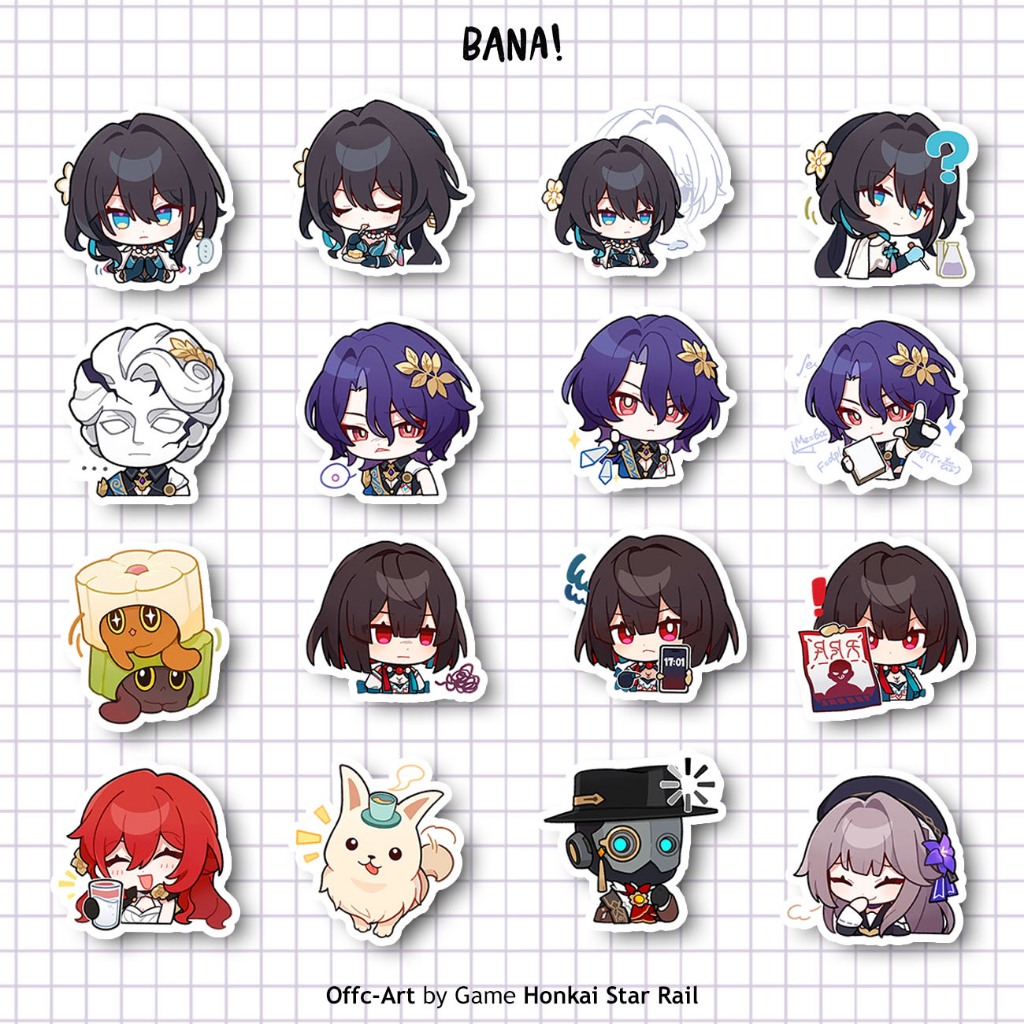Jual Honkai Star Rail Sticker Pack Vinyl Waterproof Doff | BANA ...