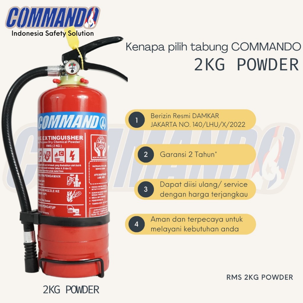 Jual Tabung APAR 2 Kg Commando / Alat Pemadam Api 2 Kg / Pemadam ...