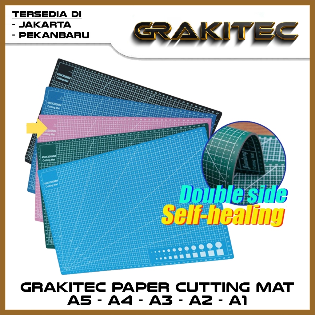 Jual Alas Potong Kertas ( Cutting Mat ) A3, A4, A5 Bahan PVC, Double-Side, Self Healing untuk ...