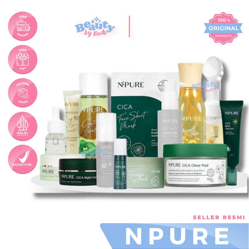Jual BEAUTYBY.NADS | NPURE CICA CENTELLA ASIATICA FACIAL WASH TONER ...