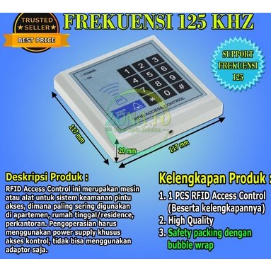 Jual Mesin RFID Access Control Door Akses Kontrol Pintu Access Door ...