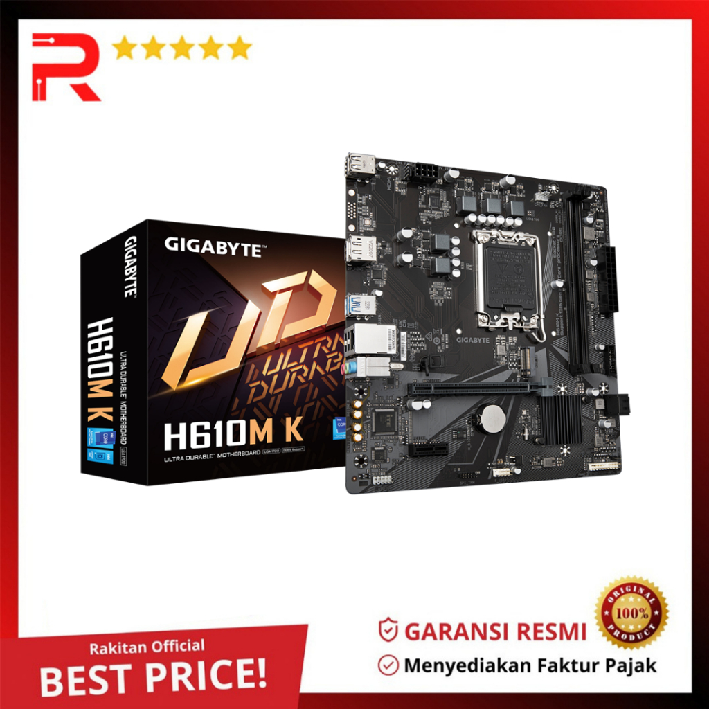 Jual Motherboard Gigabyte H610M K (LGA1700, H610, DDR5, M-ATX) | Shopee ...