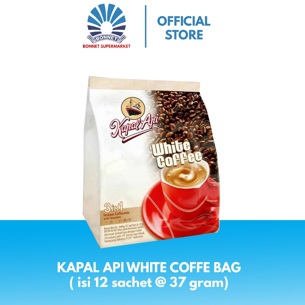 Jual Kapal Api White Coffee Bag 3 in 1 ( isi 12 sachet @ 37 gram ...