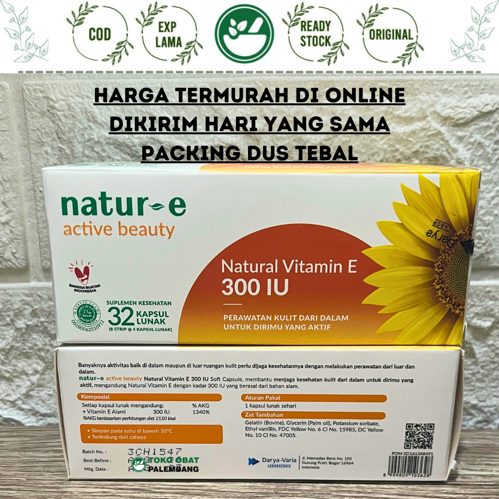 Jual Natur-E 300 IU 32 kapsul ACTIVE BEAUTY Daily Nourishing Natural ...