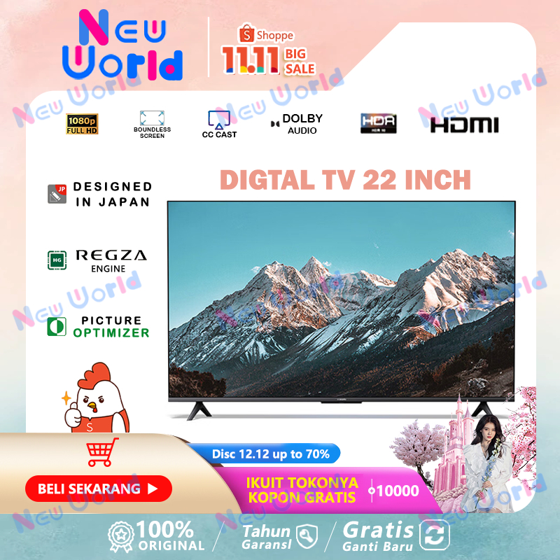 Jual TV Led Smart TV 24/25/26/27/28/30/32 inch Google TV-Android 11.0 ...