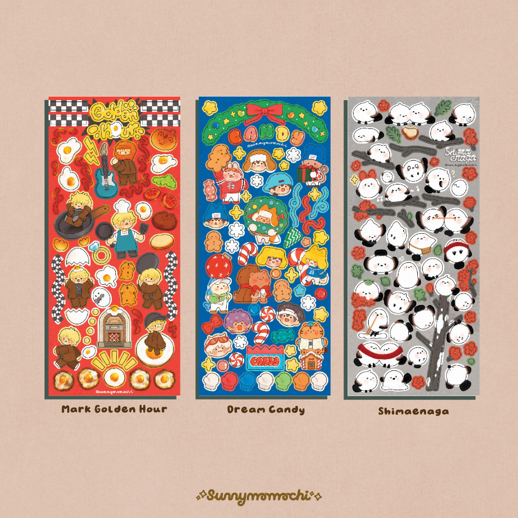 Jual HSR Pompom & Wubbaboo, NCT Candy & Mark pvc sticker | sunnymomochi ...