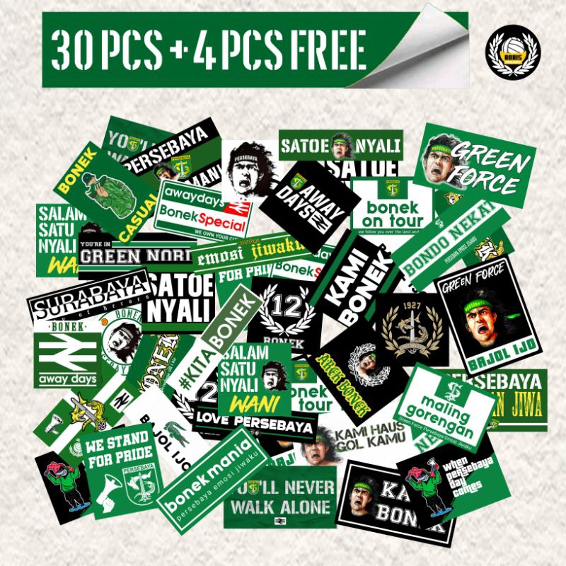 Jual Sticker Pack Bonek Mania | Persebaya Surabaya | Shopee Indonesia