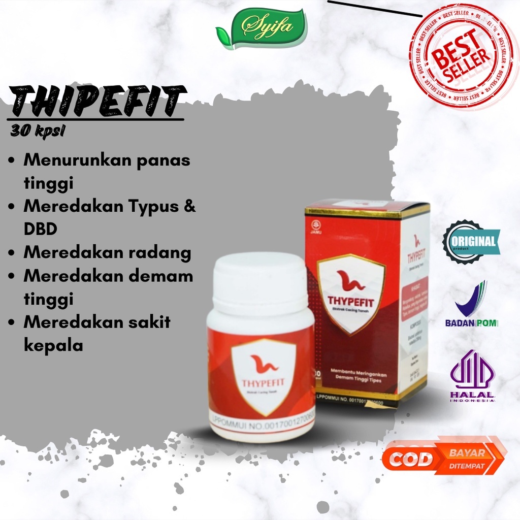 Jual Kapsul Extra Cacing Tanah Thypefit Isi 30 Pil | Obat Herbal Tipes ...