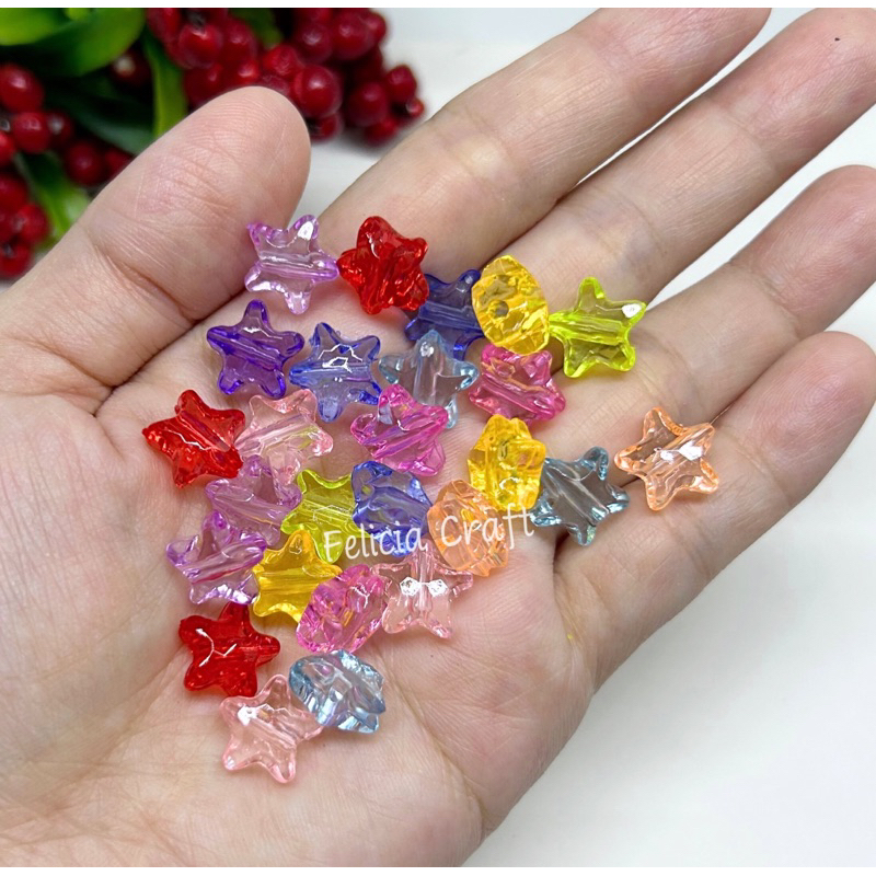 Jual 10gr. Manik bintang bening fold 11mm | Shopee Indonesia