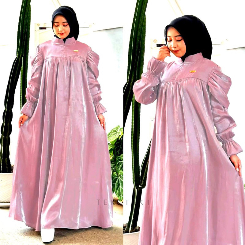 Jual gamis simer silky mdl lengan gantung | Shopee Indonesia