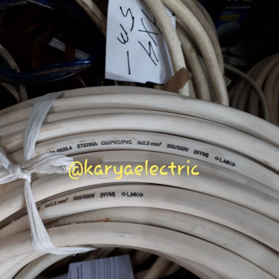 Jual Kabel Kawat Tembaga Eterna Jembo 3x2.5mm 3x2,5mm Meteran Per meter ...