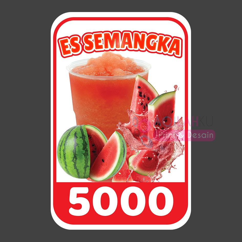 Jual Stiker Es Aquarium Stiker Termos ES Anti Air ukuran 14.5 x 22.5 cm ...