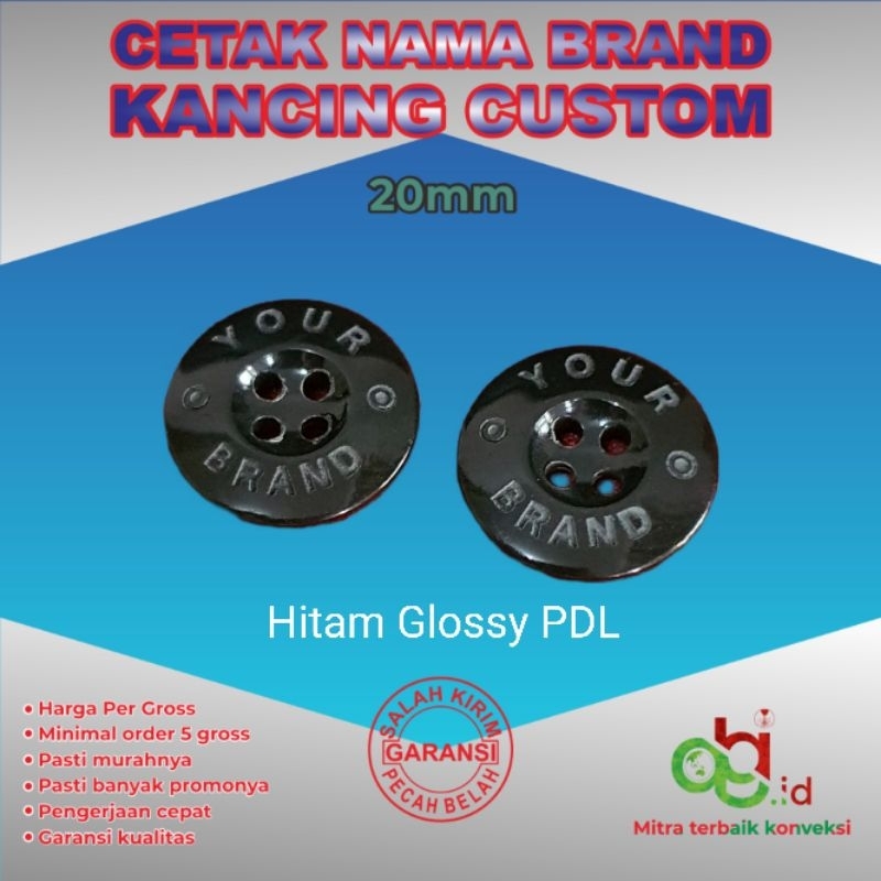 Jual Kancing PDL PDH Custom Nama Brand Merek Seragam Dinas Jas ...