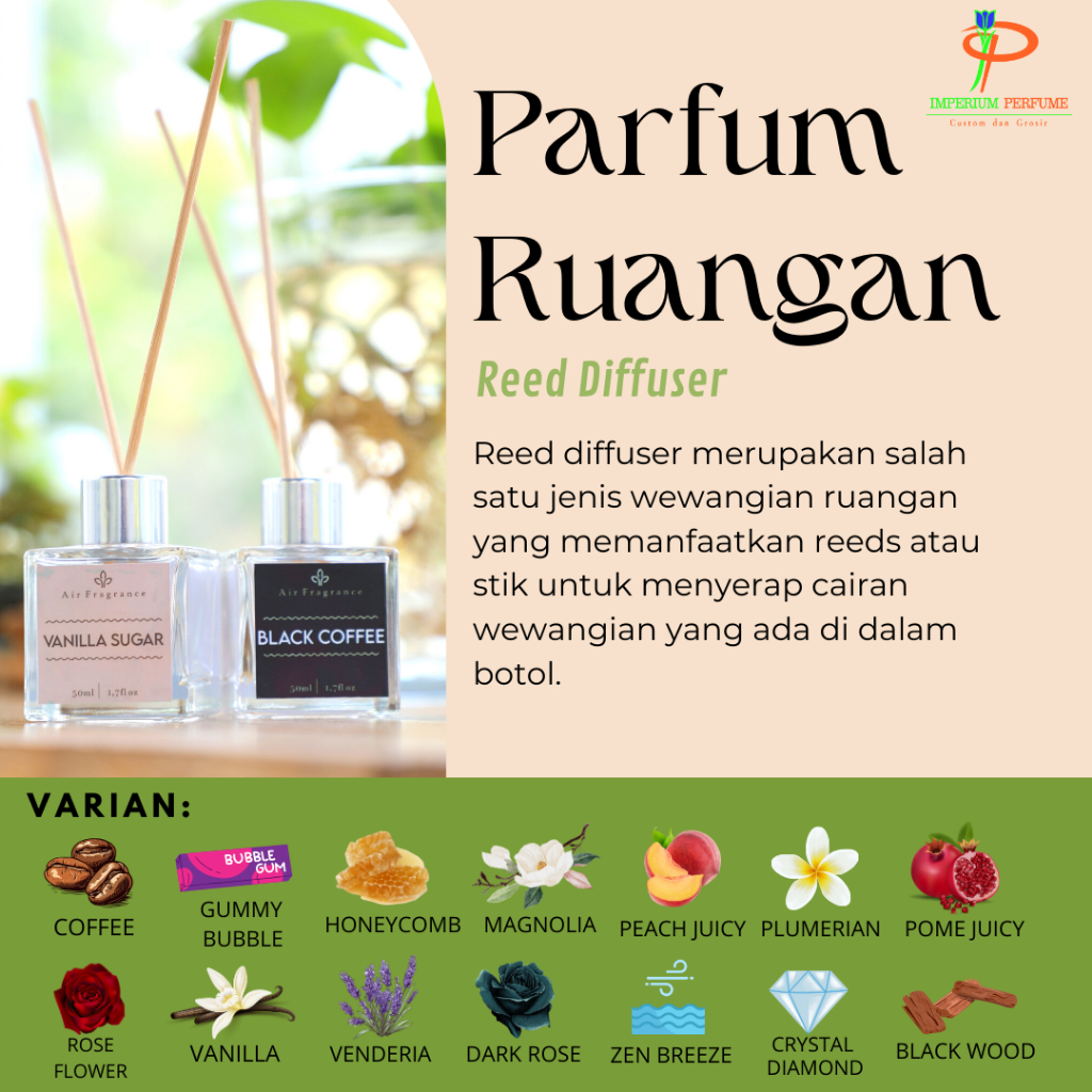 Jual Parfum Ruangan 50ml (Air Fragrance Murni) | Shopee Indonesia