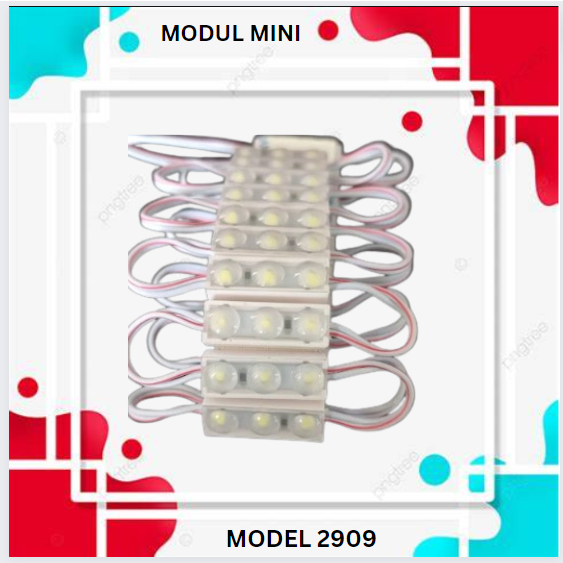 Jual Lampu Led Modul Mini Samsung 2909 Dc 12V 3 Mata SMD 2835 Waterproof IP 68 ( Huruf Timbul ...