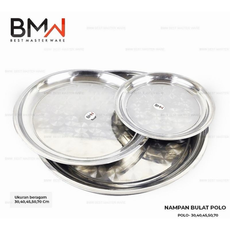 Jual Nampan Bulat Polos Stainless 50cm / Nampan Bulat Stainless Steel ...