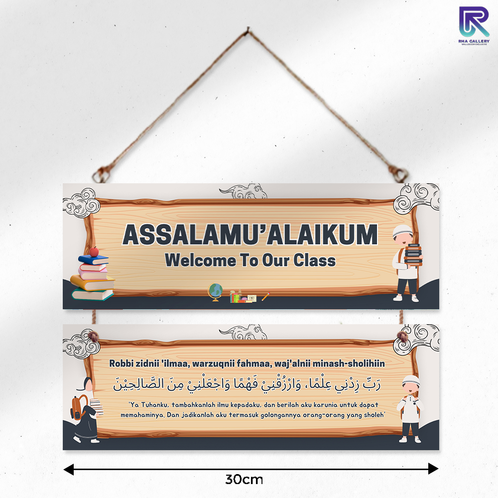 Jual RHA GALLERY Hiasan Dinding Gantung Assalamulaikum Doa Masuk Kelas ...