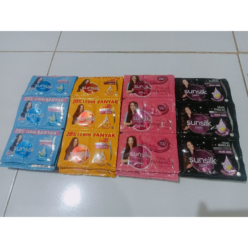 Jual SUNSILK SHAMPOO RENTENG 1rentengX 12 SACHET SUNSILK SHAMPOO SG ...