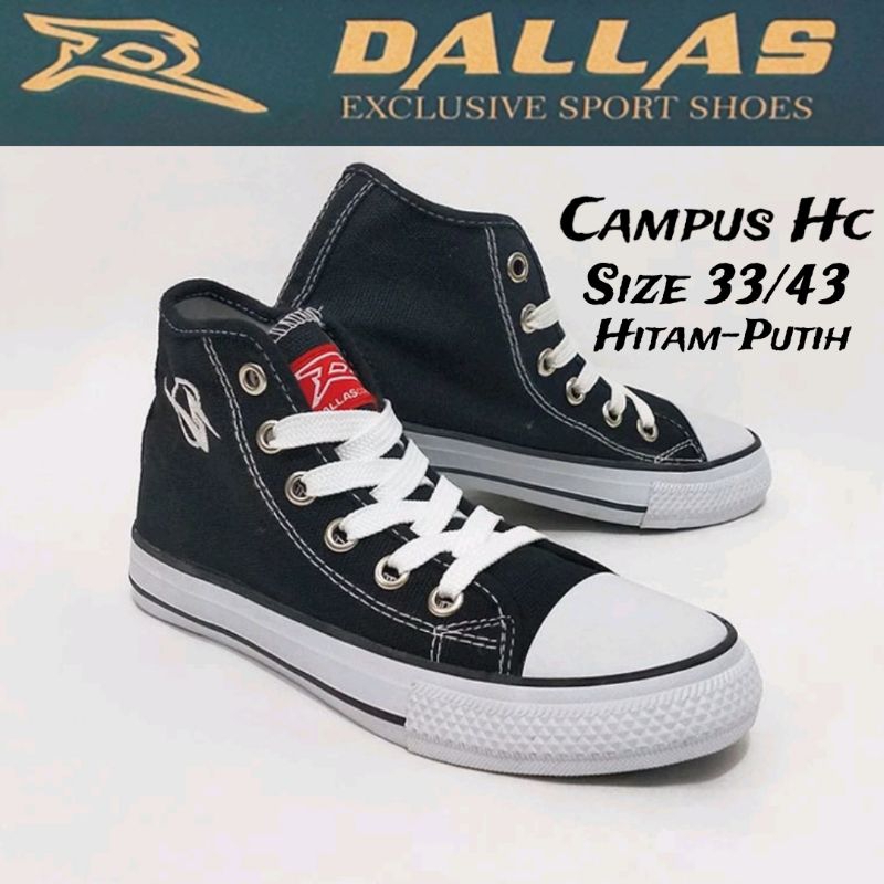 Jual Sepatu Sekolah Kerja Kuliah Cowok Cewek Dallas Campus Hc Tinggi ...