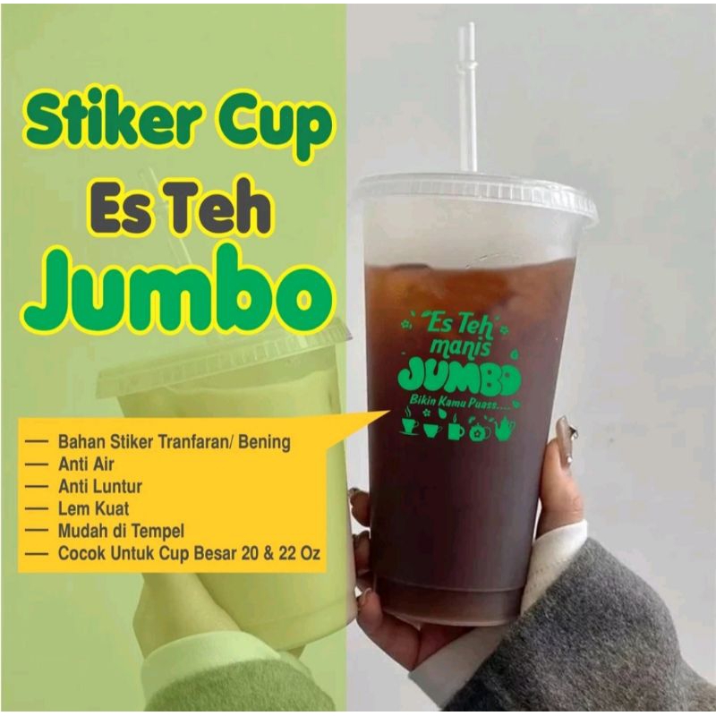 Jual Stiker Cup Es Teh Jumbo | Shopee Indonesia