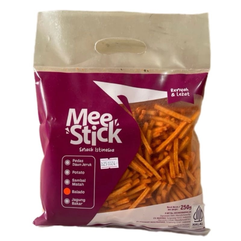 Jual Mee Stick Snack Rasa Balado 250 gr | Shopee Indonesia