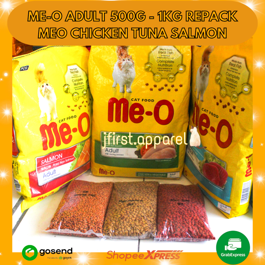 Jual ME-O ADULT 500G - 1KG REPACK | MAKANAN KUCING MEO CHICKEN TUNA ...