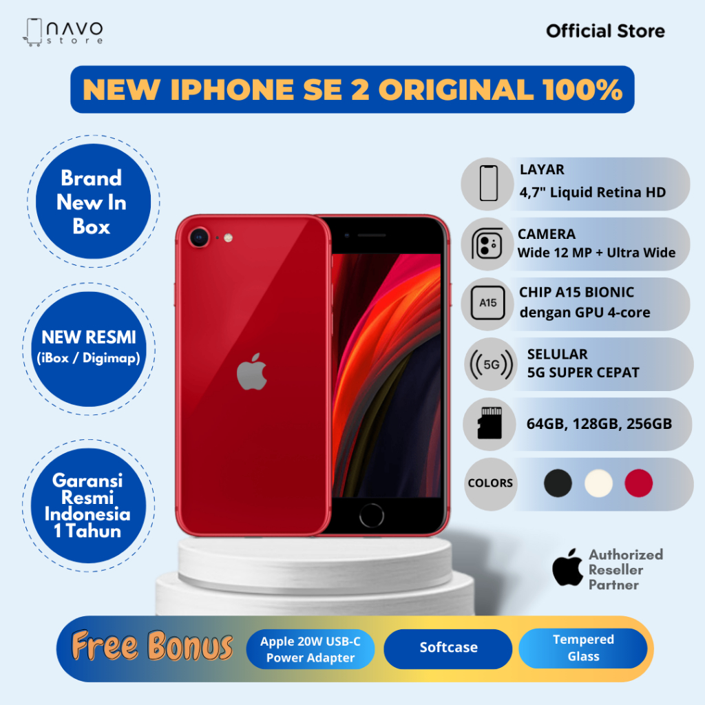 Jual Smartphone NEW iP SE 2 64GB 128GB 256GB Garansi Resmi Indonesia ...