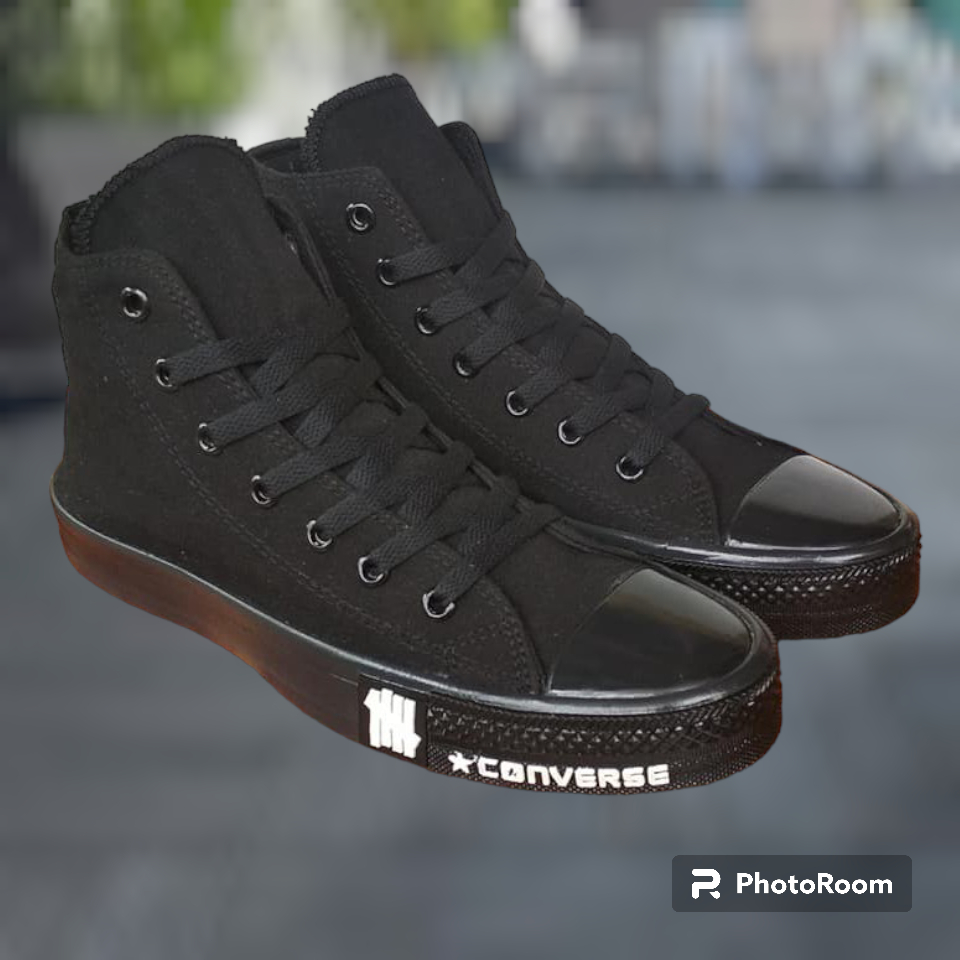 Jual NEW RELEASE Sepatu Converse allstar Chuck Taylor full motif hitam ...