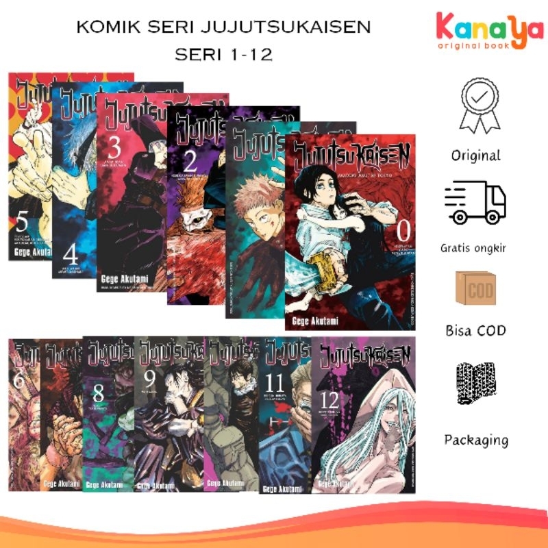 Jual Komik Jujutsu Kaisen Seri Lengkap Volume 0 1 2 3 4 5 6 7 8 9 10 11 12 13 14 15 16 17 18 ...