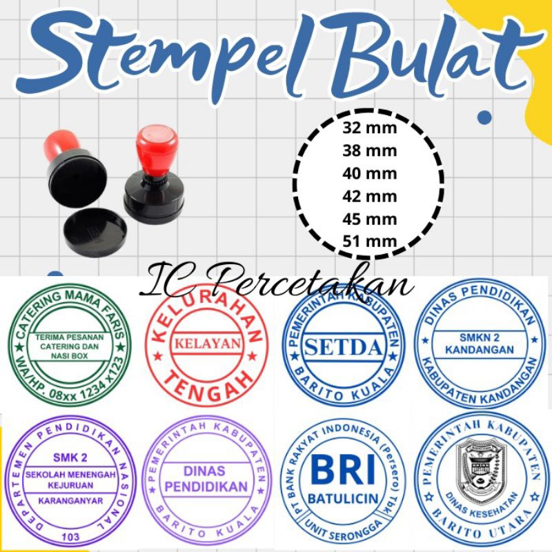 Jual Stempel Bulat flash otomatis Desain gratis | Shopee Indonesia