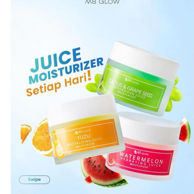Jual MOISTURIZER HYDRATING JUICE MSGLOW YUZU WATERMELON CACTUS ORIGINAL ...