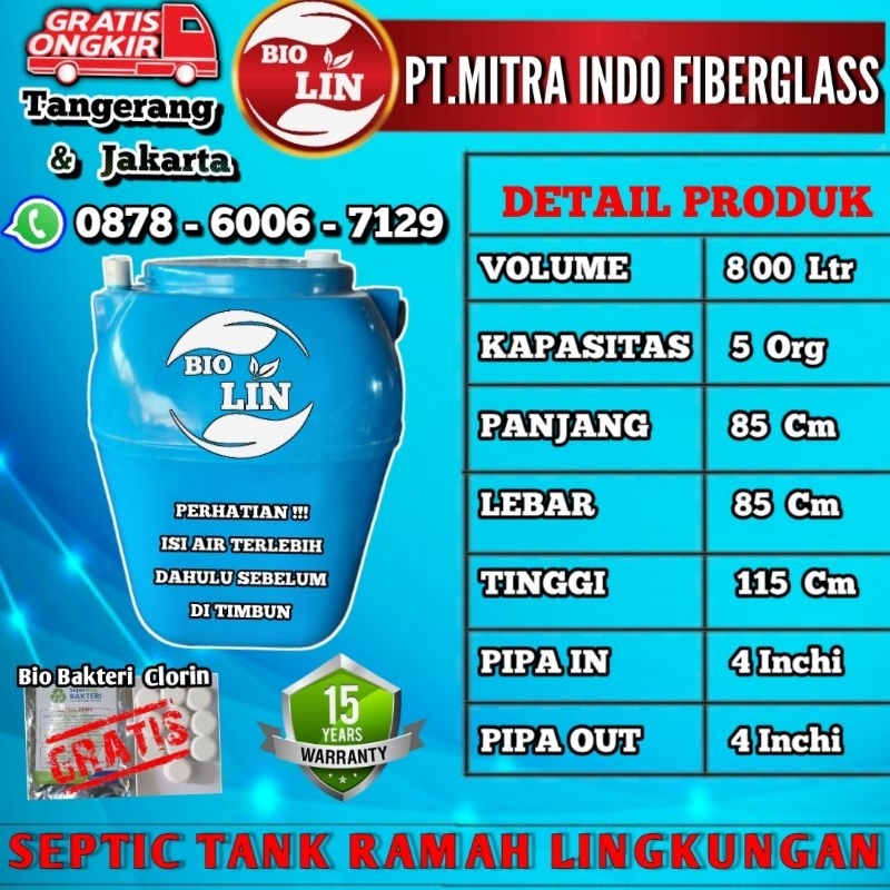 Jual Septic Tank 800 Liter sepiteng Bio BioTech BioTank SepticTank ...