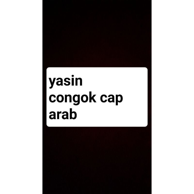 Jual YASIN CONGOK CAP TULISAN ARAB | Shopee Indonesia