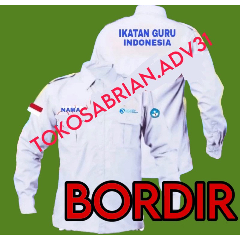 Jual big size Kemeja igi baju igi seragam igi kemeja Ikatan guru baju ikatan guru seragam ikatan ...