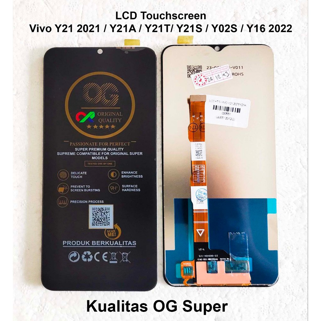 Jual LCD Touchscreen Vivo Y21 2021 / Y21A / Y21T/ Y21S / Y02S / Y16 ...
