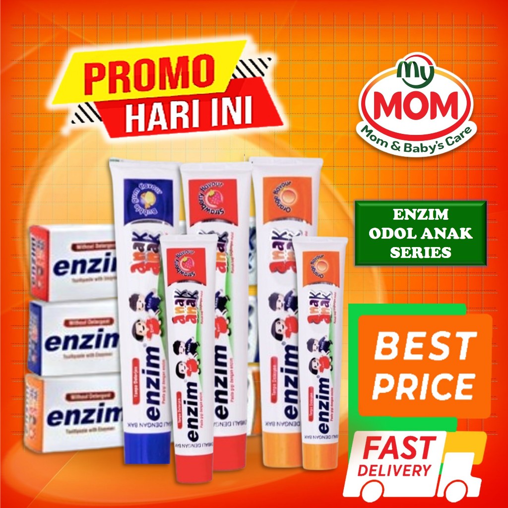 Jual ENZIM Odol Anak 42G & 63G - Kids Toothpaste - Enjim Pasta Gigi ...