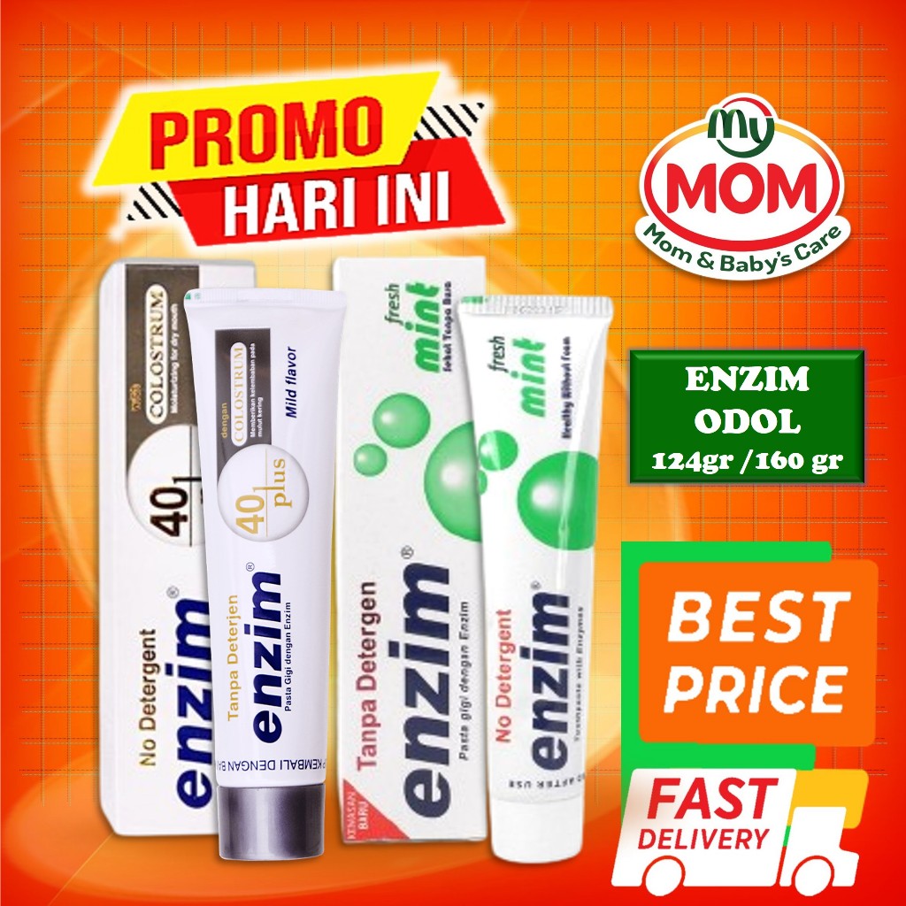 Jual Enzim Toothpaste 160gr - Fresh Mint - Mild - 40 Plus - Orthodontic ...