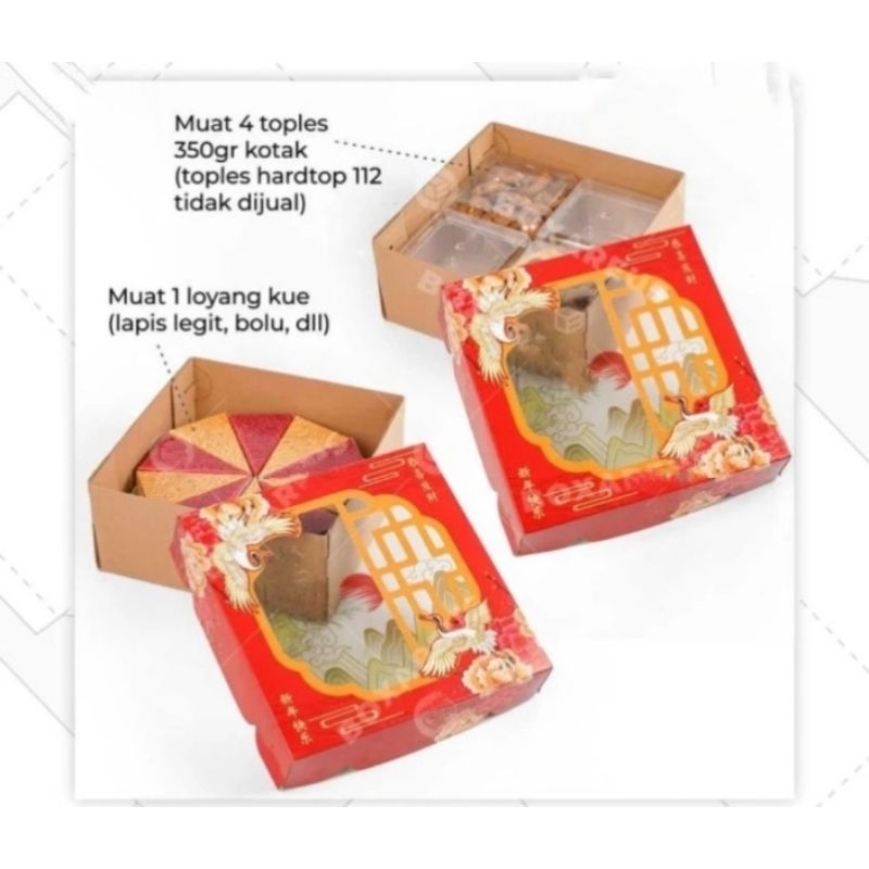 Jual CNY Box Imlek 22x22 x10cm Box Imlek pudding Box Kue Imlek Box ...