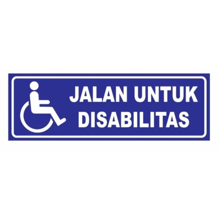 Jual SIGN STICKER JALAN UNTUK DISABILITAS UK 45 x 15 CM K3 RAMBU SAFETY ...
