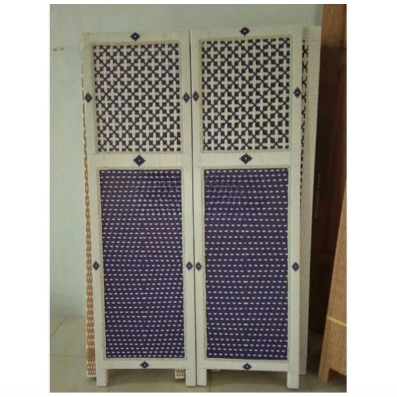 Jual Partisi Ruangan Rotan Sintetis Pintu 2 | Shopee Indonesia