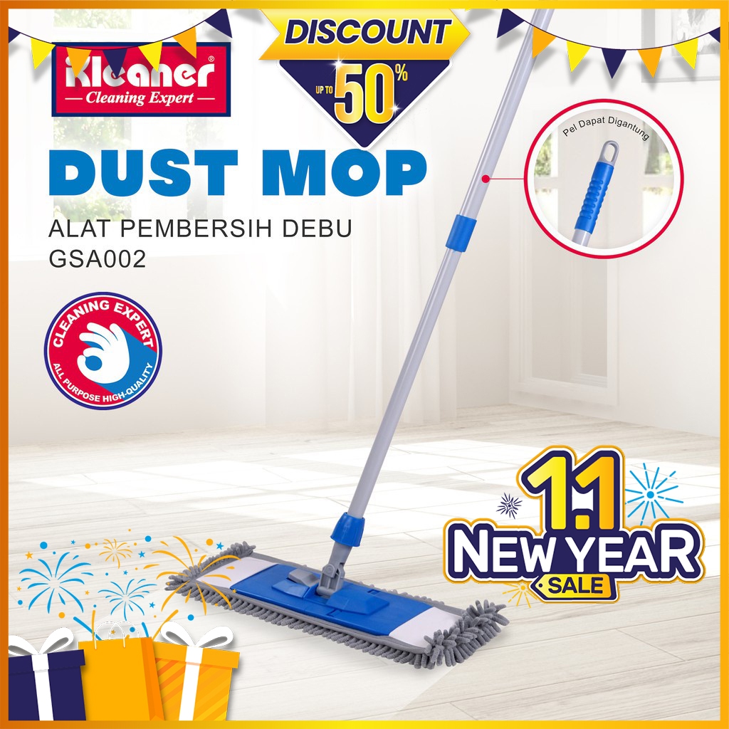 Jual Kleaner Alat Pel Sapu Debu 1 Set Bahan Microfiber Dust Mop ...
