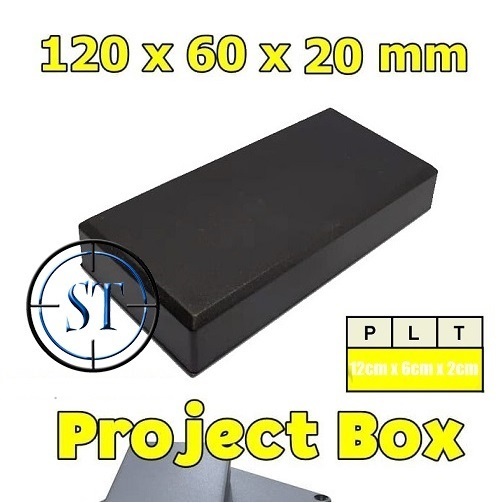 Jual Box Hitam Plastik SLIM Type H 120x60x20 mm Kotak Bok Wadah Plastik ...
