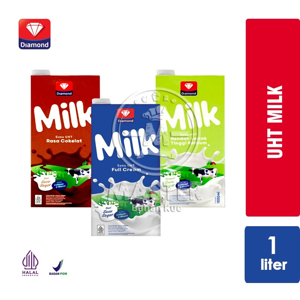 Jual DIAMOND Milk Susu UHT Full Cream 1000 ml | Shopee Indonesia