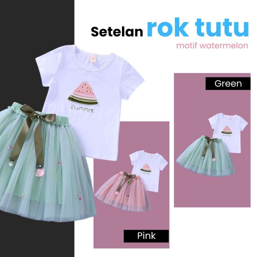 Jual [princesscoco] 1-9 Tahun Setelan Anak Perempuan Rok Tutu Baju ...