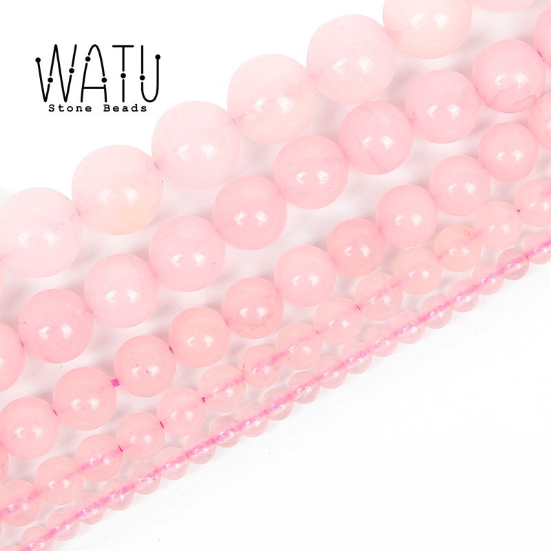 Jual Manik Batu Alam Pink Rose Quartz Round Beads 4mm-12mm | Shopee ...